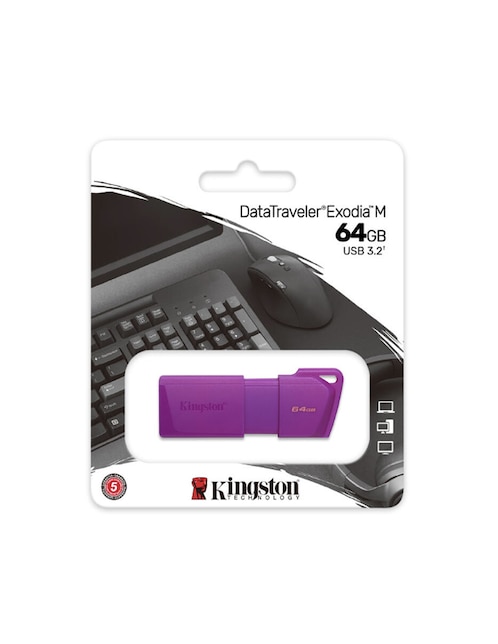 Memoria USB Kingston Capacidad 64 GB 2