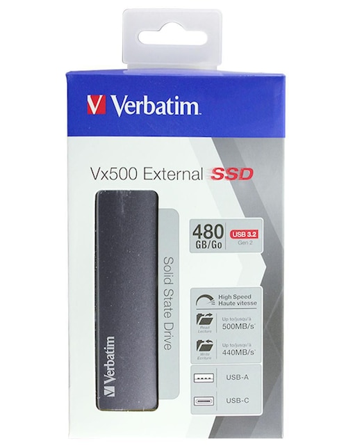 Unidad SSD Verbatim capacidad 480 GB 1