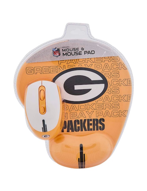 Mouse pad Nfl Green Bay Packers con apoyo para muñeca con antideslizante 1